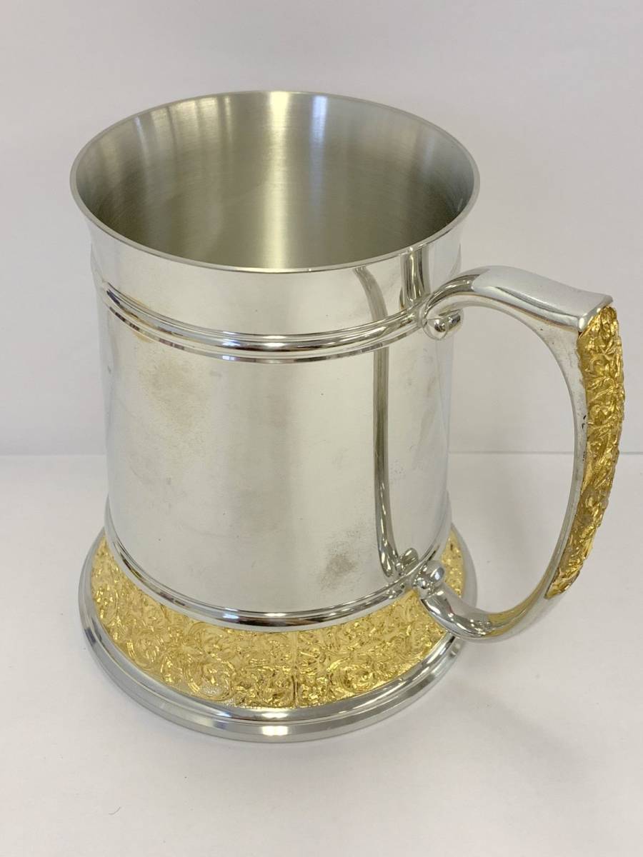 【傷や汚れあり】o471 I58 192 Royal Selangor ロイヤル・スランゴール ピューター 錫製 ビアジョッキ マグカップ 口径約85cm 高さ約125cm ⑥の落札情報 