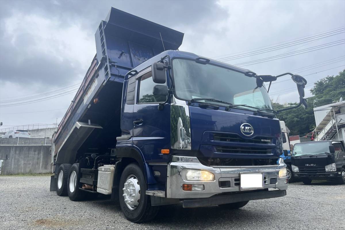 【傷や汚れあり】動画有！売り切り！H25年 UDトラックス クオン 10t ダンプ 新明和 積載8400kg 10.8L ディーゼル 6速MT エンジン好調！検）ギガ 兵庫小野市の落札情報詳細 ...
