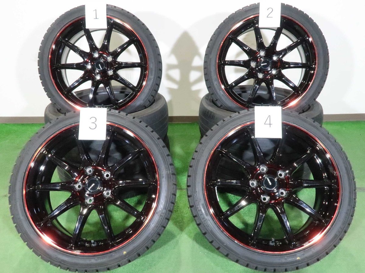 【やや傷や汚れあり】4本 G SPEED 17インチ 7J +55 5H 114.3 スタッドレス ダンロップ ウインターマックス WM02 2022年 195/45R17 スイフト スポーツ ...