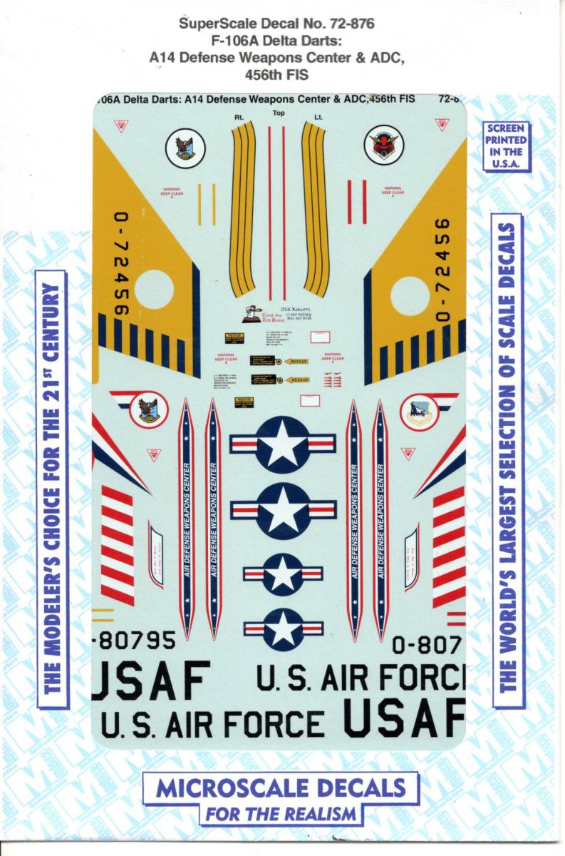 【未使用】1/72 Superscale スーパースケールデカール MS72-876 F-106A Delta Darts: A14 ...