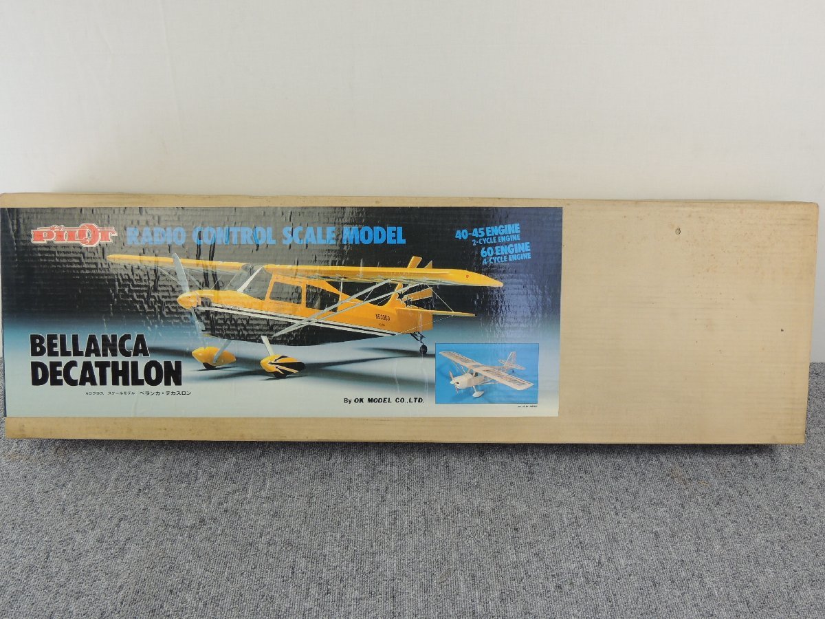 【未使用に近い】パイロット/PILOT BELLANCA DECATHLON 40クラス ラジコン バルサキット 未組立 現状販売 /ベランカ ...