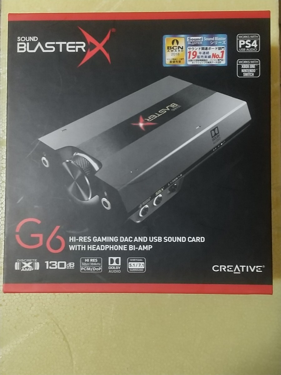 【傷や汚れあり】Sound Blaster X G6 サウンドブラスターX ハイレゾ対応 USBオーディオ CREATIVE クリエイティブ SB1770 ジャンクの落札情報詳細 - ヤフオク ...