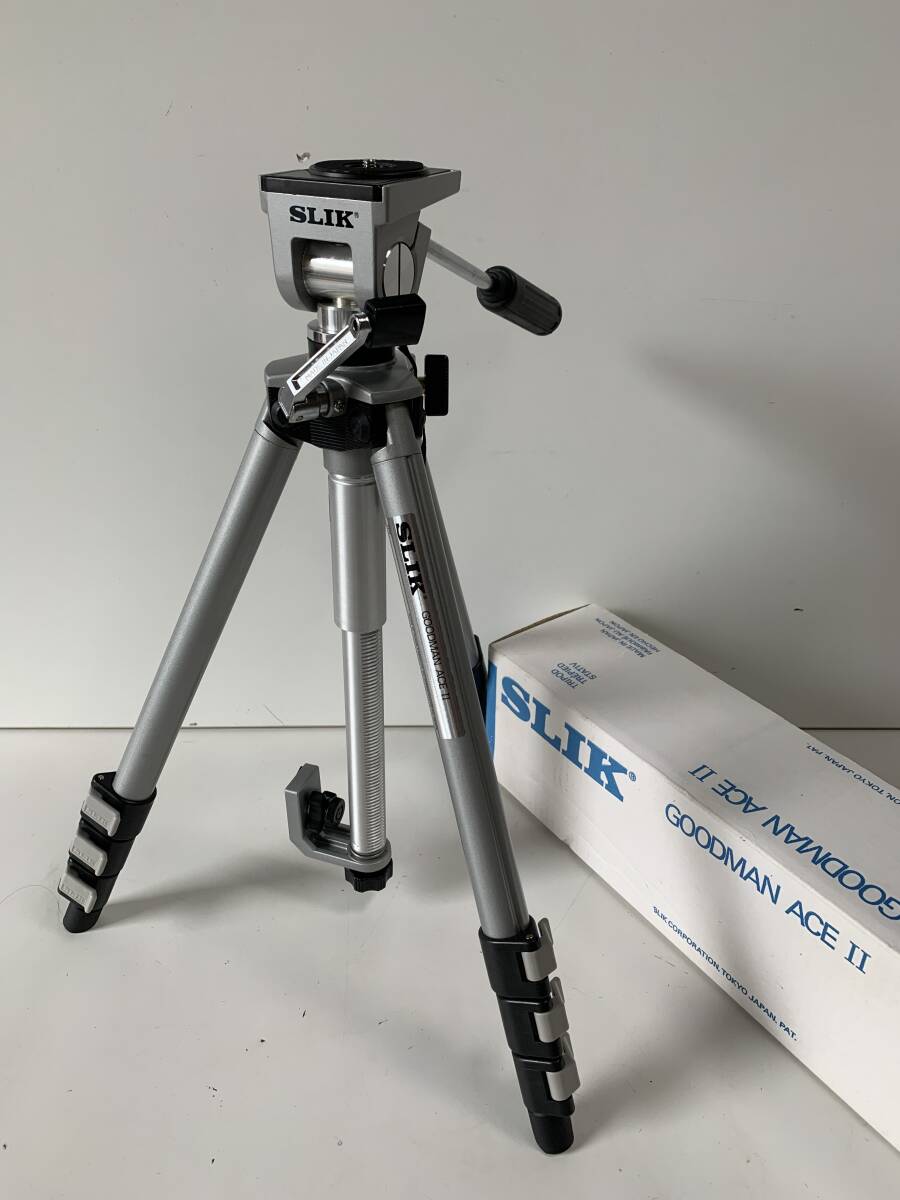 【目立った傷や汚れなし】⑦u719 SLIK スリック 三脚 雲台 GOODMAN ACE Ⅱ グッドマンエース2 3274 カメラ ...