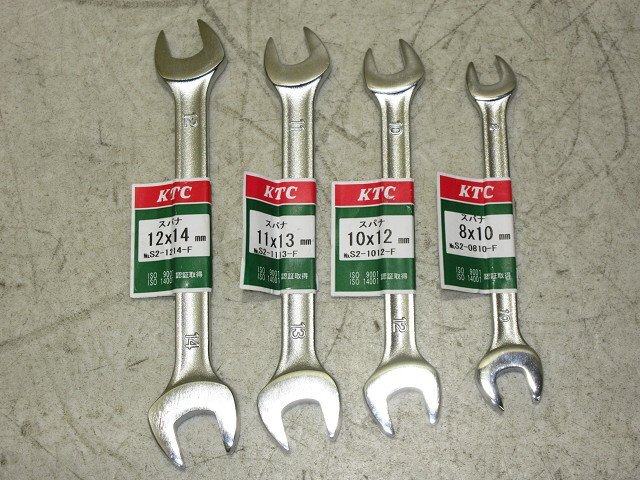 【未使用】 7768 未使用 KTC スパナ S2-0810-F/1012/1113/1214 4点 8・10mm 10・12mm 11・13mm 12・14mm の落札情報詳細 ...