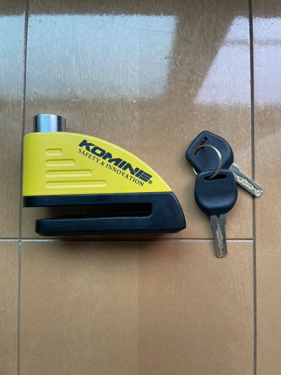 【目立った傷や汚れなし】コミネ(KOMINE) バイク用 リマインダーアラームディスクロック ブラック/イエロー LK-122の落札情報詳細 - Yahoo!オークション落札価格検索 オークフリー