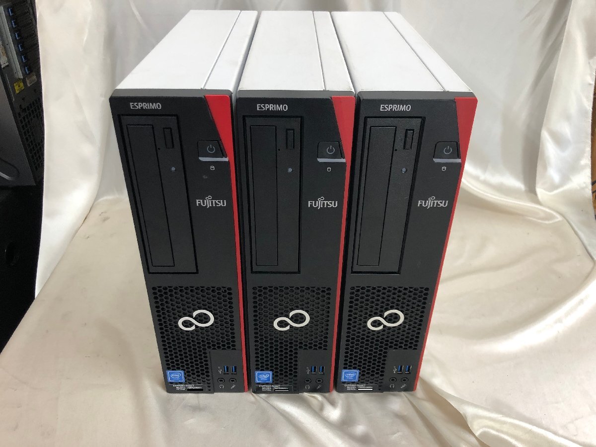 【傷や汚れあり】 FUJITSU 富士通 ESPRIMO デスクトップPC D588/T FMVD38001 中古品 SSD128GB CeleronG4900 メモリ4GB 2018年製 3 ...