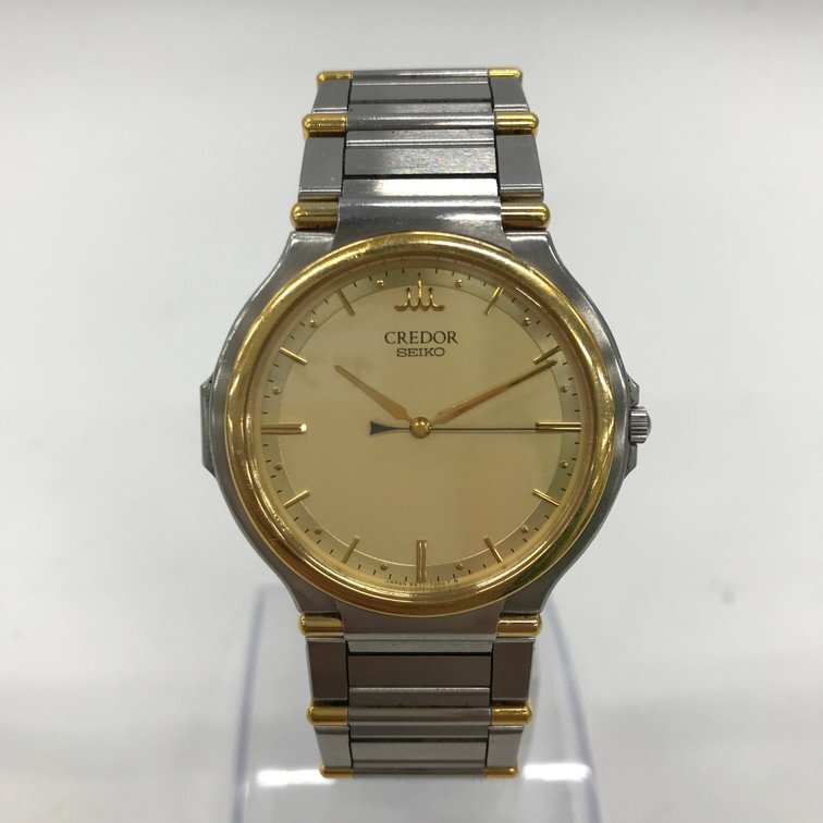 【やや傷や汚れあり】SEIKO セイコー SS/YG クレドール 9571-7000/280368 クオーツ 腕時計 稼動【CEAN8010 ...
