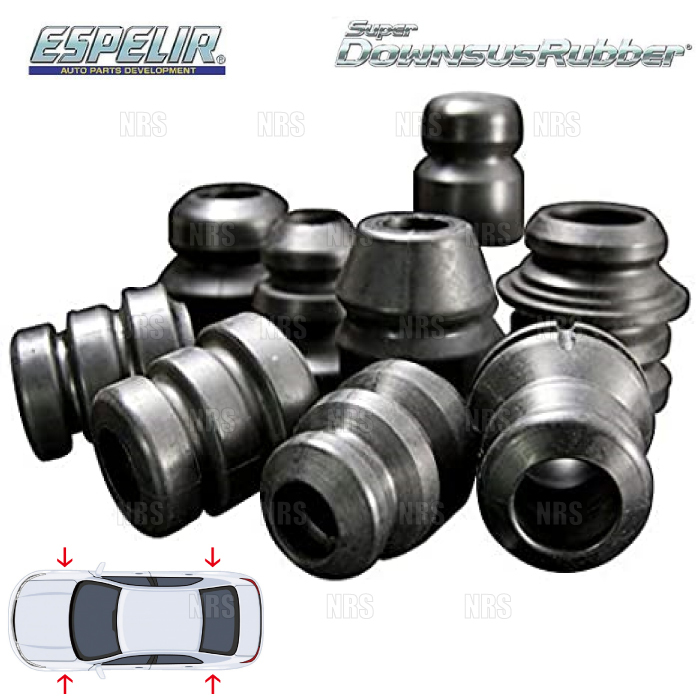 【未使用】ESPELIR エスペリア スーパーダウンサスラバー (前後セット) アルト ラパン/SS HE21S K6A H14/1～H20 ...