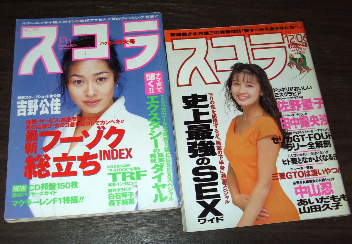 【やや傷や汚れあり】スコラ1990 96年2冊組 中山忍 佐野量子 吉野公佳 田中露央沙 あいだもも 山田久子の落札情報詳細 ヤフオク落札