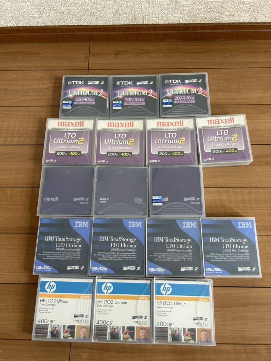 【目立った傷や汚れなし】【17個セット】TDK HP IBM マクセル/maxell LTO2 Ultrium2 データカートリッジ200 ...