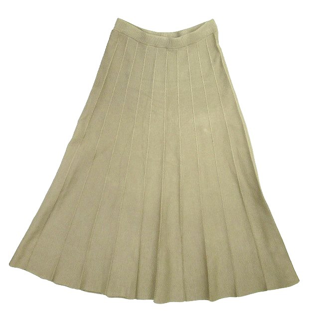 【目立った傷や汚れなし】ソブ sov. ダブスタ ニット ロング フレア スカート ギャザー ストライプ サイズ36 S グレージュ レディース /BLM5の落札情報詳細 - Yahoo ...