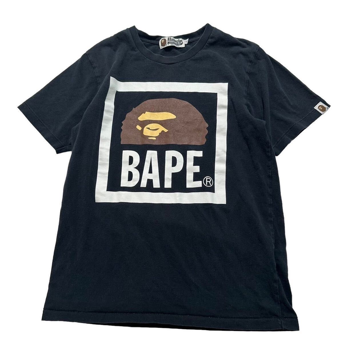 【やや傷や汚れあり】A BATHING APE APE HEAD Tee ベイシング エイプ BAPE NIGO ape日本製 エイプヘッド ベイビーマイロ 00s 90s archive ...