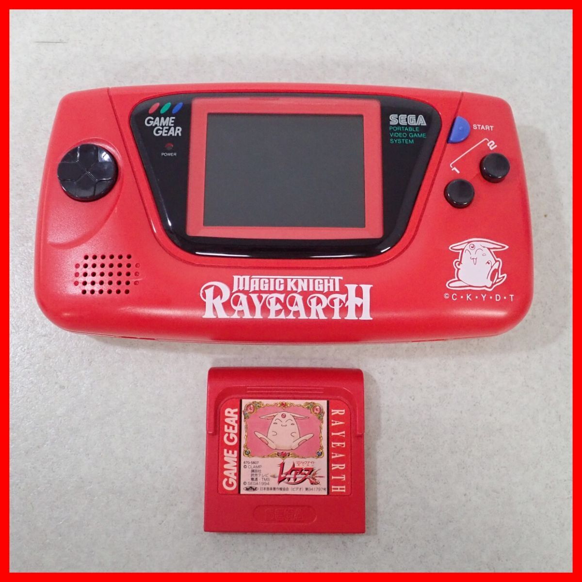 【傷や汚れあり】オーバーホール済 GG ゲームギア 魔法騎士レイアース 本体 HGG-3210 RAY + ソフト 電解コンデンサ交換/内部 ...