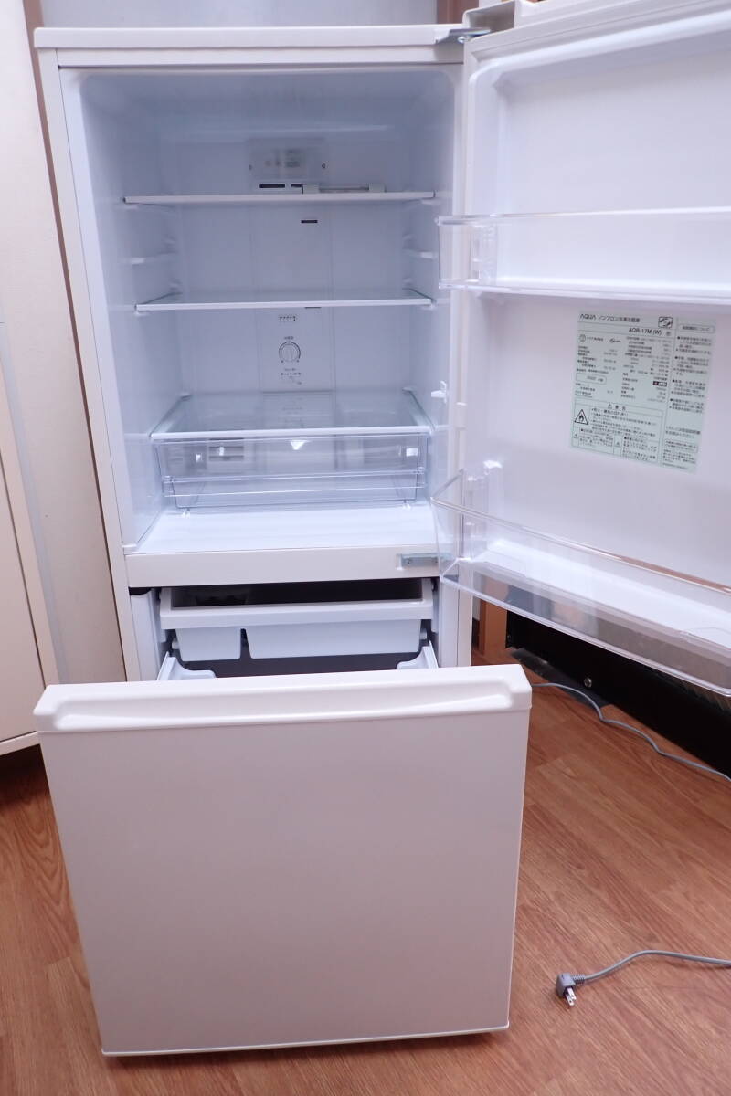 【やや傷や汚れあり】AQUA アクア ノンフロン冷凍冷蔵庫 AQR-17M(W) 全容積168L 2022年製 2ドア 右開き G07029Tの落札情報詳細 - ヤフオク落札価格検索 オークフリー