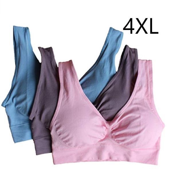 【未使用】ジニエブラ パステルカラー XXXXL サイズ 3枚セット 4XL 5L ノンワイヤーブラ スポブラ スポーツブラ ナイトブラ ジニエ genie bra ブラの落札情報詳細 ...