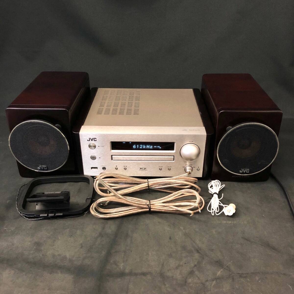 【目立った傷や汚れなし】BHm018I 120 JVC コンパクトコンポーネントシステム コンポ CA-EXHR9 CDラジカセ スピーカー ...