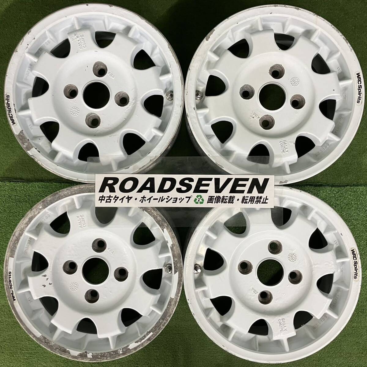 【全体的に状態が悪い】★ENKEI RALLY COMPE エンケイ ラリーコンペ★14×6J +38 4H PCD114.3 ハブ径:約 ...