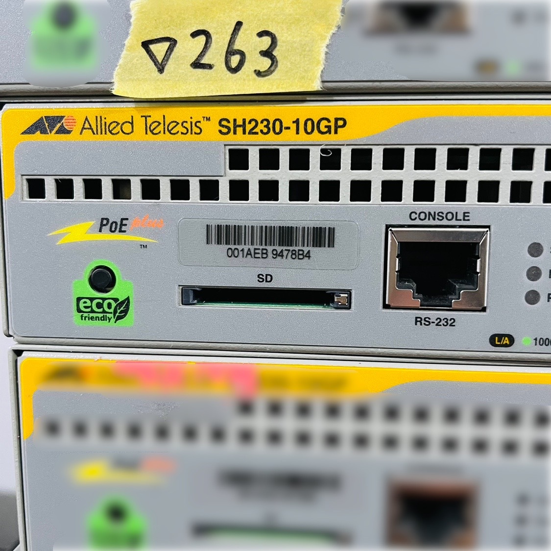 【傷や汚れあり】 263【通電OK】Allied Telesis AT-SH230-10GP レイヤー2plus ギガビット・インテリジェント ...