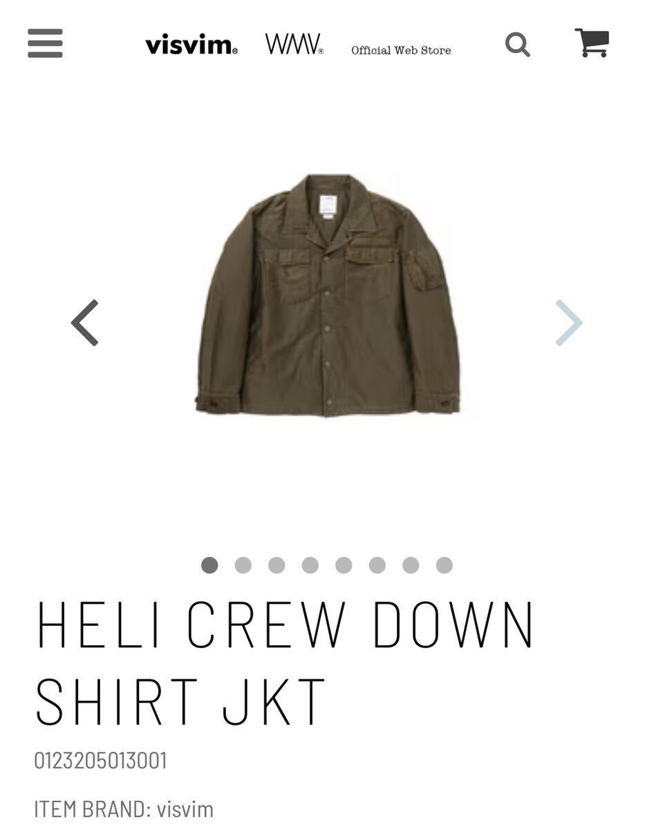 【未使用】【新品未使用】visvim 23AW HERI CREW DOWN SHIRT JKT サイズ3番 ダウン シャツ ジャケットの落札情報詳細 - Yahoo!オークション落札価格検索 ...