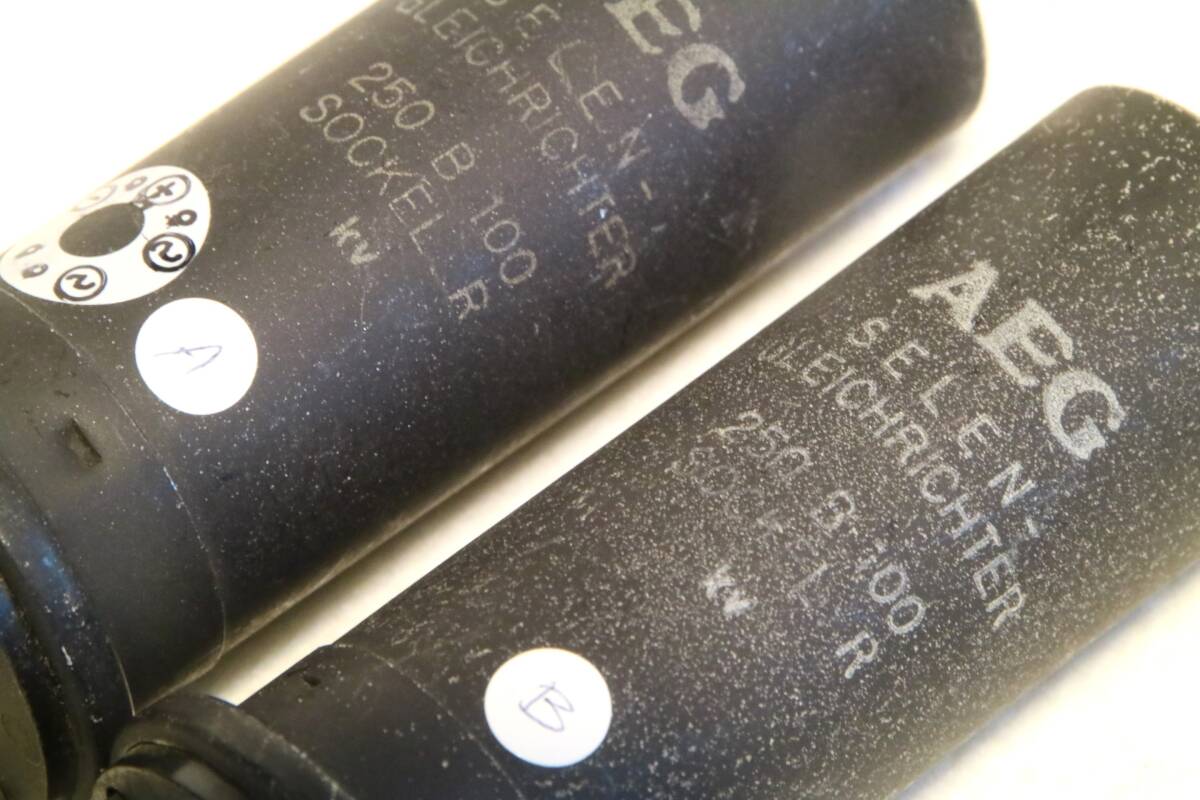 【傷や汚れあり】AEG（Telefunken） セレン整流器 B250 C100 中古品 2ヶ アーエーゲ― テレフンケンの落札情報詳細 ...
