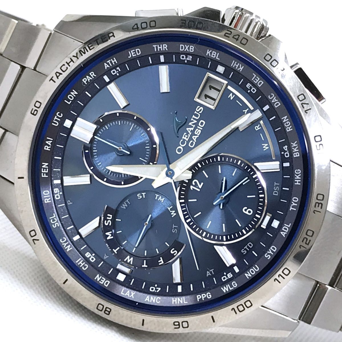 【未使用】新品 2024年購入 CASIO カシオ OCEANUS オシアナス 腕時計 OCW-T2600-2A3 電波ソーラー タフソーラー マルチバンド6 チタン カレンダーの落札情報詳細 ...