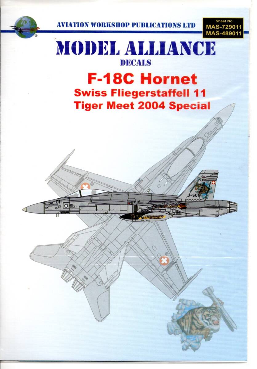 【未使用】1/48 Model Alliance Decal モデルアライアンス ML489011 F/A-18C Hornet (1) Swiss J-5011 ...