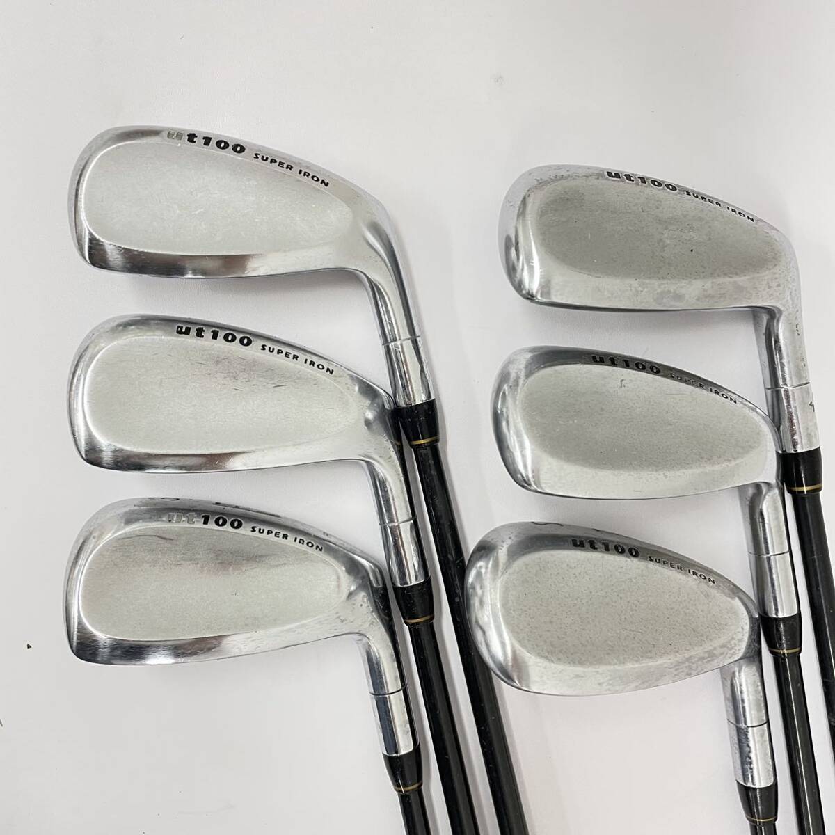 【傷や汚れあり】PRGR プロギア アイアンセット 6本 7,8,9,P,A,S PRGR H/S ut100 M-40 DATA065 SUPER IRON MEDIUM BUTT ...