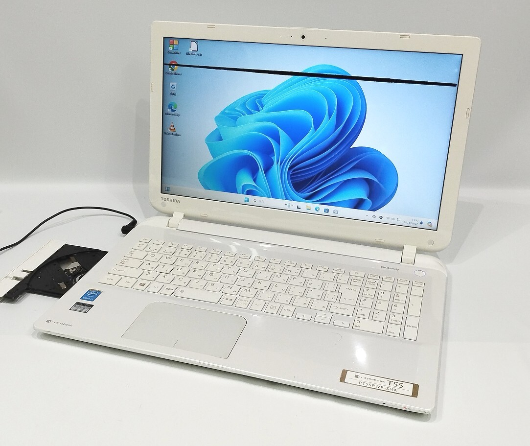 【やや傷や汚れあり】M3441 液晶不良ジャンク T55 PT55PWP-SHA Core I3 5005U 2.0Ghz 4GB 簡易確認 ...