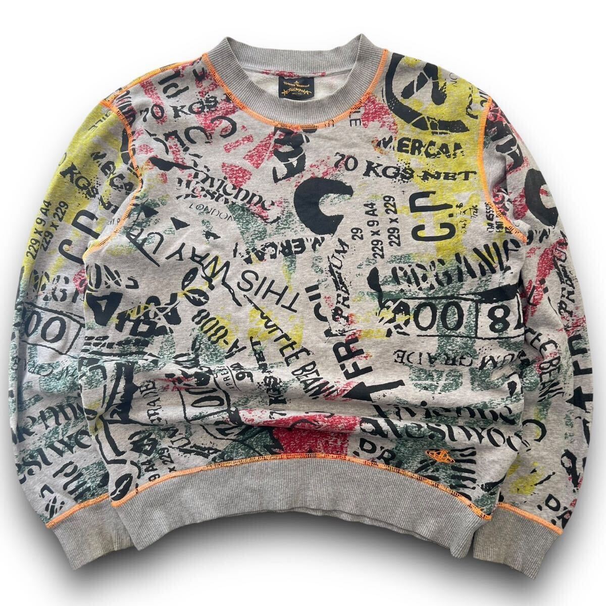 【目立った傷や汚れなし】Rare 00s Vivienne Westwood ANGLOMANIA graffiti design ...
