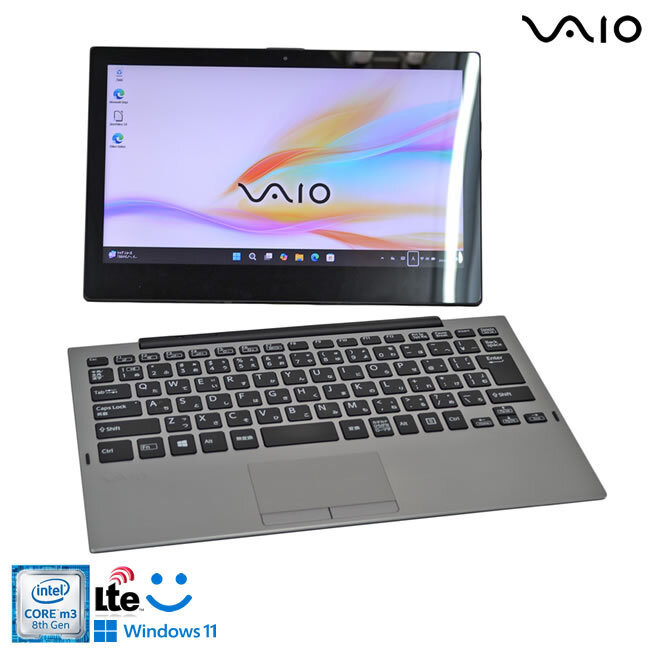【傷や汚れあり】SIMフリー フルHD タブレットPC VAIO Pro PA VJPA11C11N 顔認証 Core m3 8100Y M.2SSD128G メモリ8G Wi-Fi Web ...