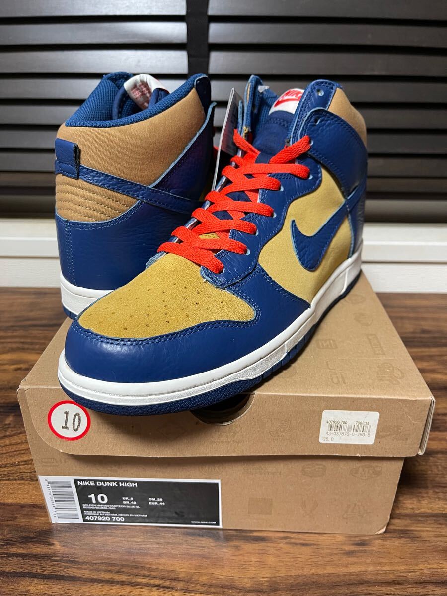 【未使用】海外限定 2010年製 デッドストック NIKE DUNK HIGH GOLDEN HARVEST 407920-700 US10 ...