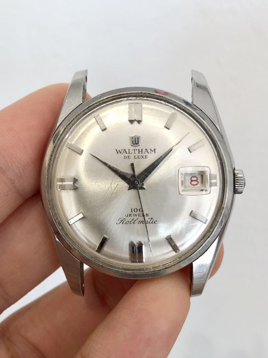 【傷や汚れあり】稼働 WALTHAM ウォルサム DELUXE デラックス 自動巻 100石 100JEWELS Rollmatic ロールマチックの落札情報詳細 - Yahoo!オークション ...