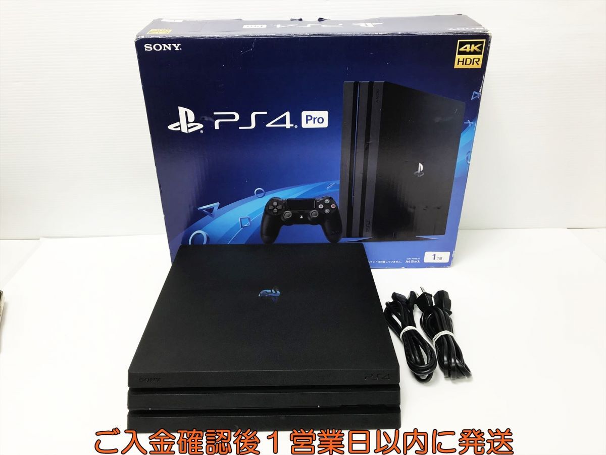 【目立った傷や汚れなし】【1円】PS4Pro 本体/箱 セット 1TB ブラック SONY Playstation4 CUH-7100B 初期化/動作確認済 FW12.00 プレステ4 G09 ...