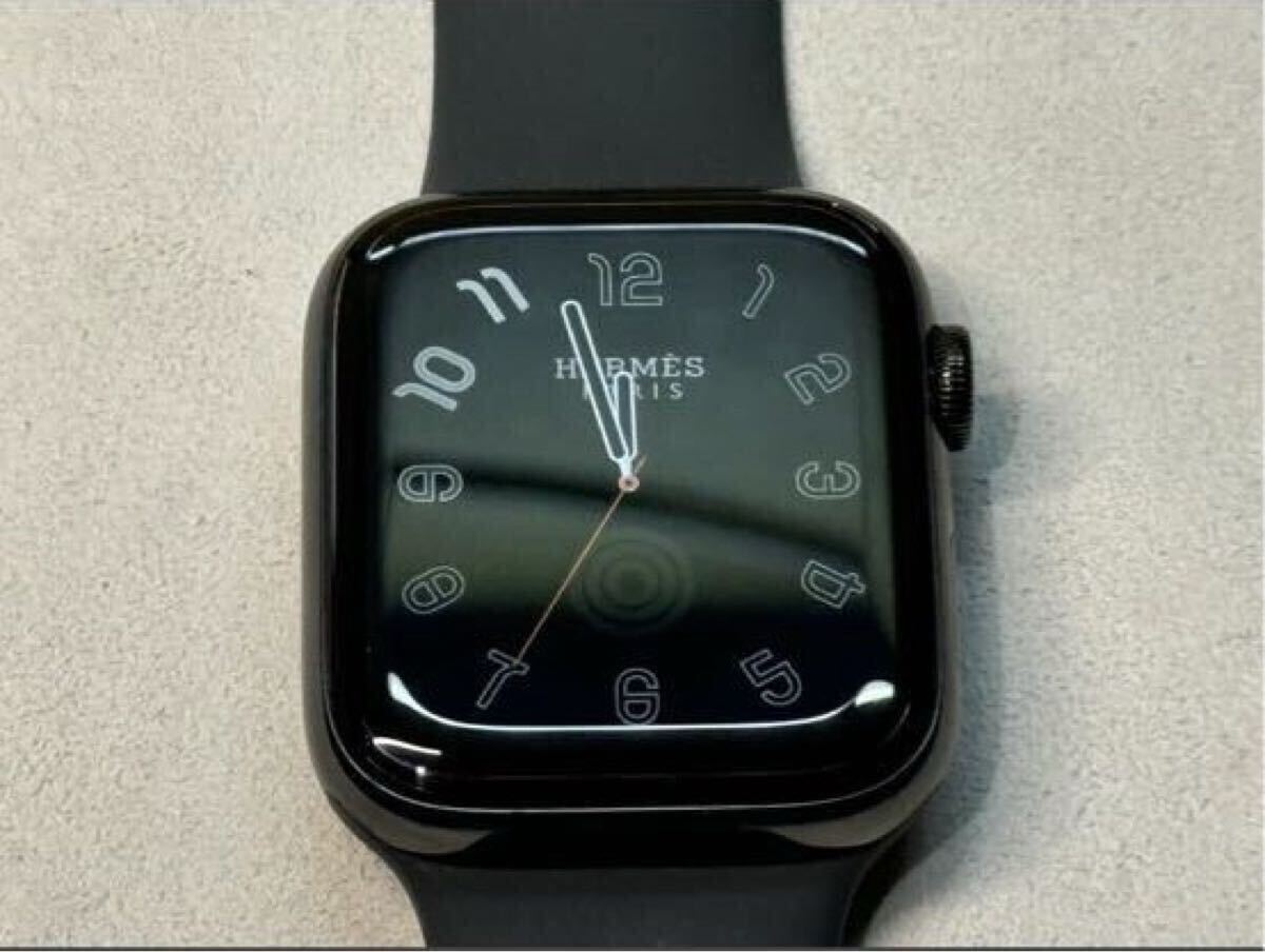 【傷や汚れあり】☆1円スタート Apple Watch エルメス 黒 シリーズ5 アップルウォッチ HERMES Series5 44mm 心電図 ブラック ステンレス GPS ...