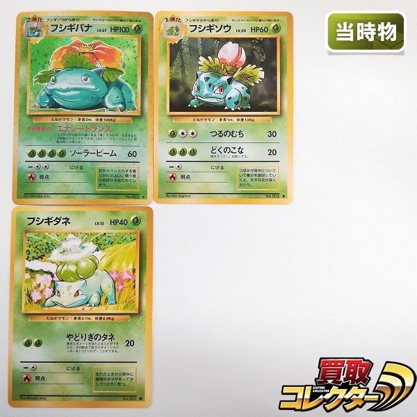 【やや傷や汚れあり】sB467o [当時物] 旧裏面 ポケモンカード フシギバナ LV.67 フシギソウ LV.20 フシギダネ LV.13 計3枚 拡張パック第1弾の落札情報詳細 ...