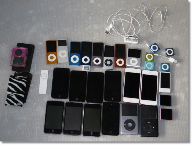 【やや傷や汚れあり】 Apple iPod(classic/nano/touch/shuffle)など 30台セット【A1238/A1446 ...