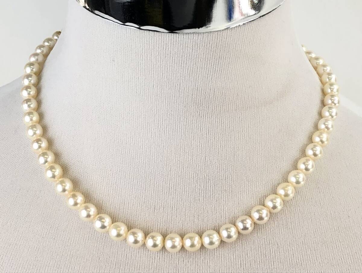 【やや傷や汚れあり】【保管品】F0924 TSUTSUMI ツツミ 真珠 ネックレス パール 7.0mm～7.4mm珠 総重量32.8g ...