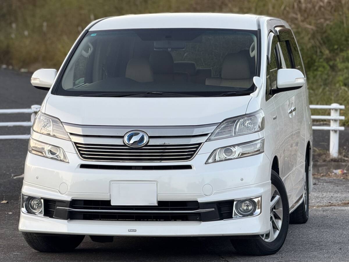 【走行距離 201,700 km】H24 ヴェルファイア HV X 4WD 美車 モデリスタ/純正8インチナビ/フリップダウンモニター/クルコン/Bカメラ/ETC/1オーナー 車検R7年7月迄 ...