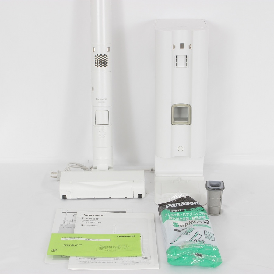 【やや傷や汚れあり】パナソニック MC-NS100K-W セパレート型コードレススティック掃除機 クリーンドック付き 紙パックレス式 1.5kg Panasonic 本体の落札情報詳細 ...