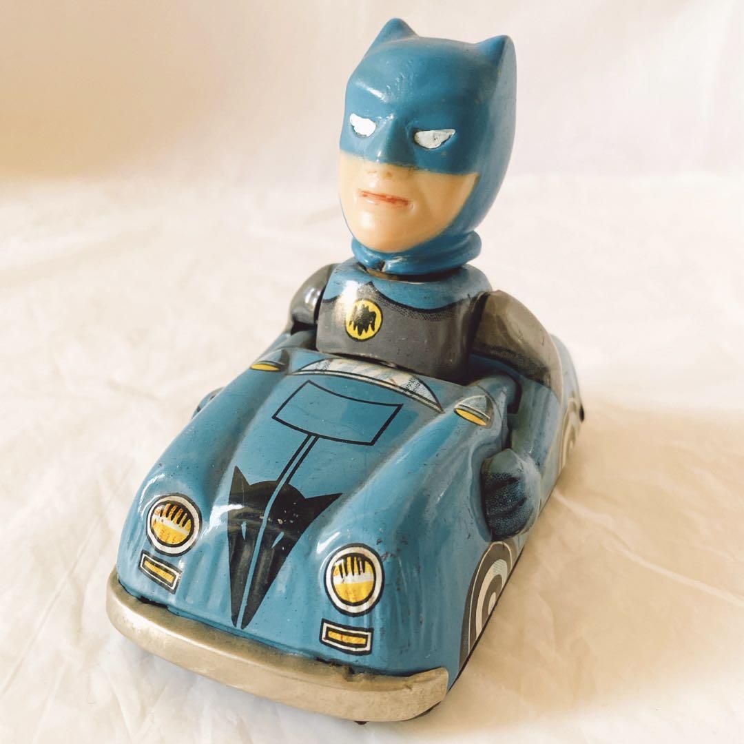 【やや傷や汚れあり】マルクス バットモービル バットマン BATMAN CAR ブリキ レア レトロ ヴィンテージカー Made in ...