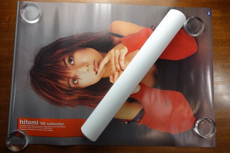 【目立った傷や汚れなし】長X225/B2 ミュージシャンカレンダー hitomi 2点セット/1998年/1999年/hitomi 1999 ...