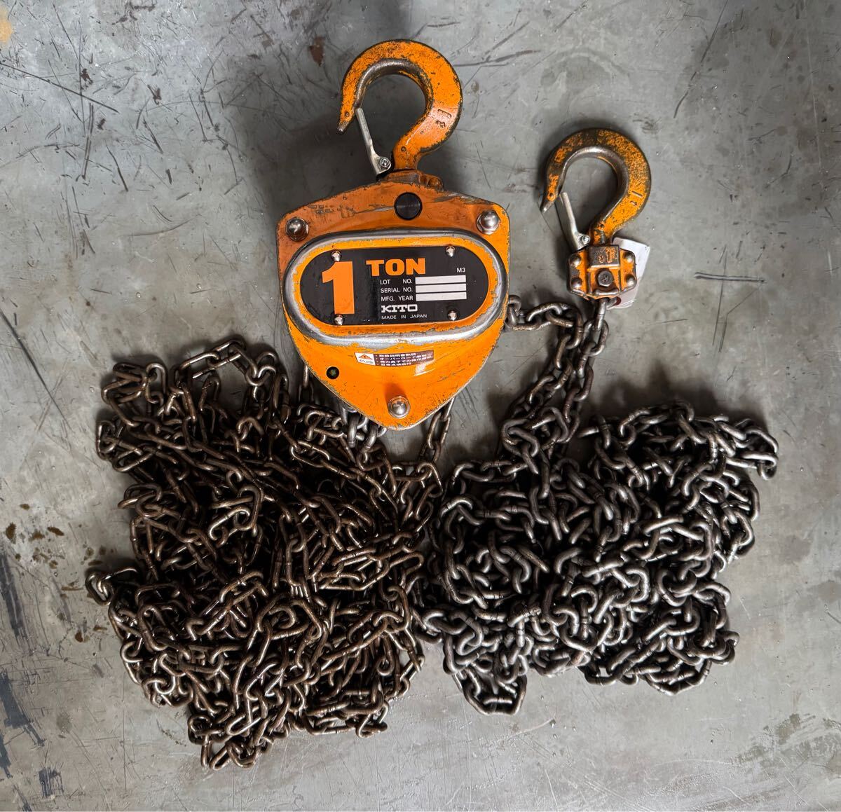 【やや傷や汚れあり】9m 極上 整備済 キトー チェーンブロック 1t 即納 領収書可 送料一律 ロングチェーン 6m 中古 10m 8m 7m 新品同様 中古 1t 2tの落札情報詳細 ...