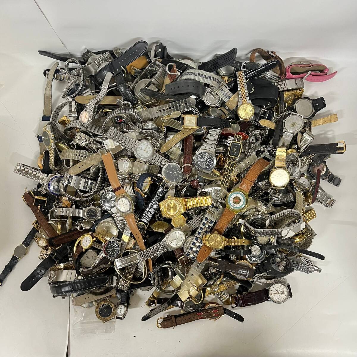 【やや傷や汚れあり】1円~【314点】時計 まとめ売り SEIKO CITIZEN CASIO ORIENT ELGIN Swatch 等 クォーツ 手巻き 自動巻き ソーラー 同梱不可 ...