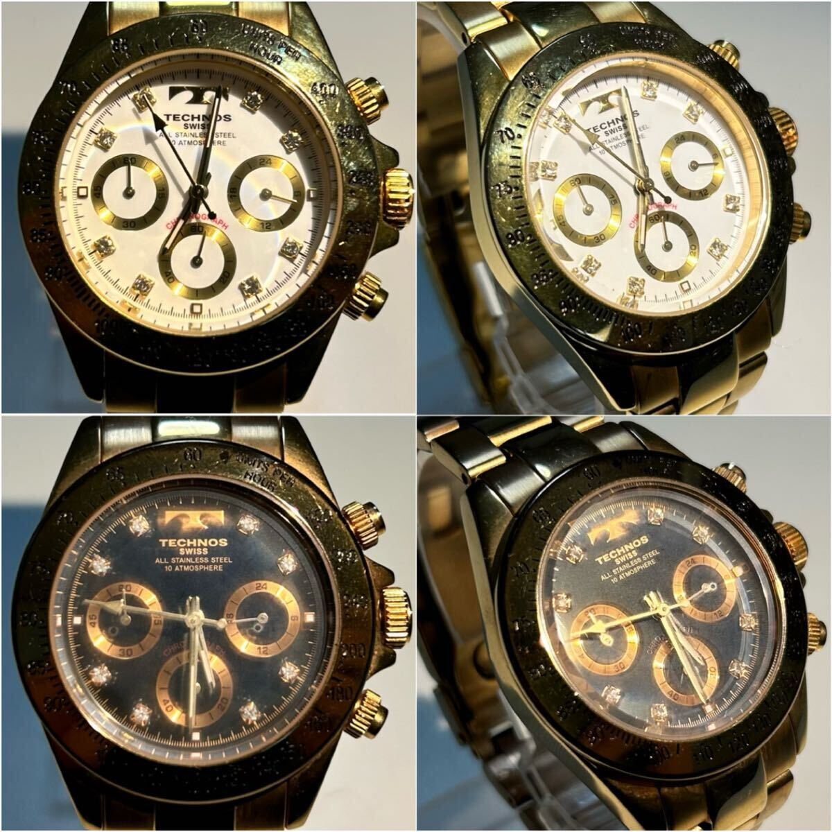 【やや傷や汚れあり】【1円スタート】TECHNOS テクノス クロノグラフ メンズ QZクオーツ TGM639 ゴールド/ホワイト・ゴールド/ブラック 2本セット売りの落札情報詳細 ...