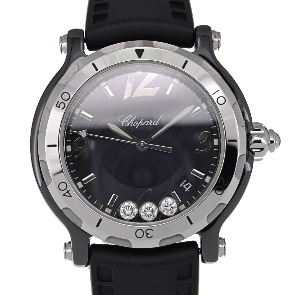 【目立った傷や汚れなし】ショパール Chopard 28/8507 ハッピースポーツ 3P ダイヤモンド 限定品 クォーツ ユニセックス 美品 箱付き H#136750の落札情報詳細 ...