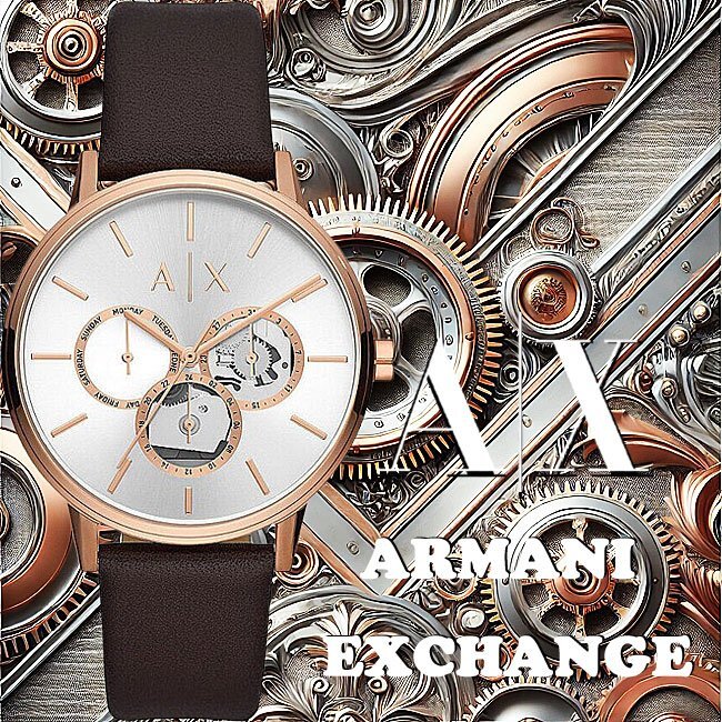 【未使用】アルマーニ・エクスチェンジ 新品1円 スケルトン 美しいゴールド＆シルバーARMANI EXCHANGEマルチファンクション ...