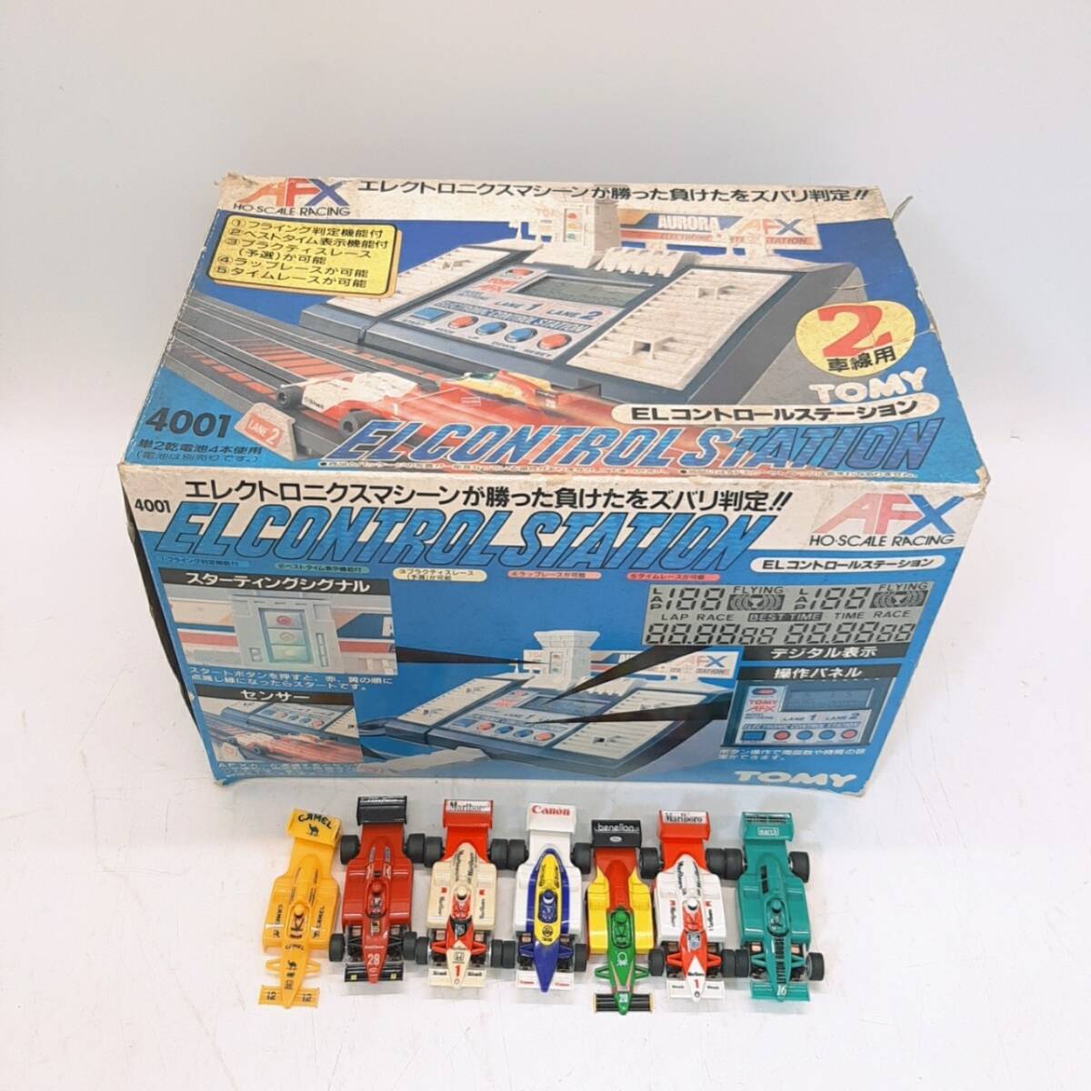 【傷や汚れあり】c213【1円～】 トミー AFX ELコントロール ステーション Tomy HOスケール スロットカー 当時物 レトロ 動作 ...