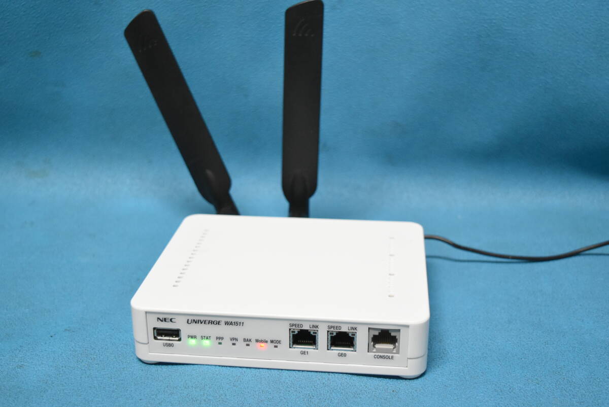 【目立った傷や汚れなし】NEC LTEモジュール内蔵ワイヤレスVPNルータ UNIVERGE WAシリーズ 【WA1511-DL01】 K ...