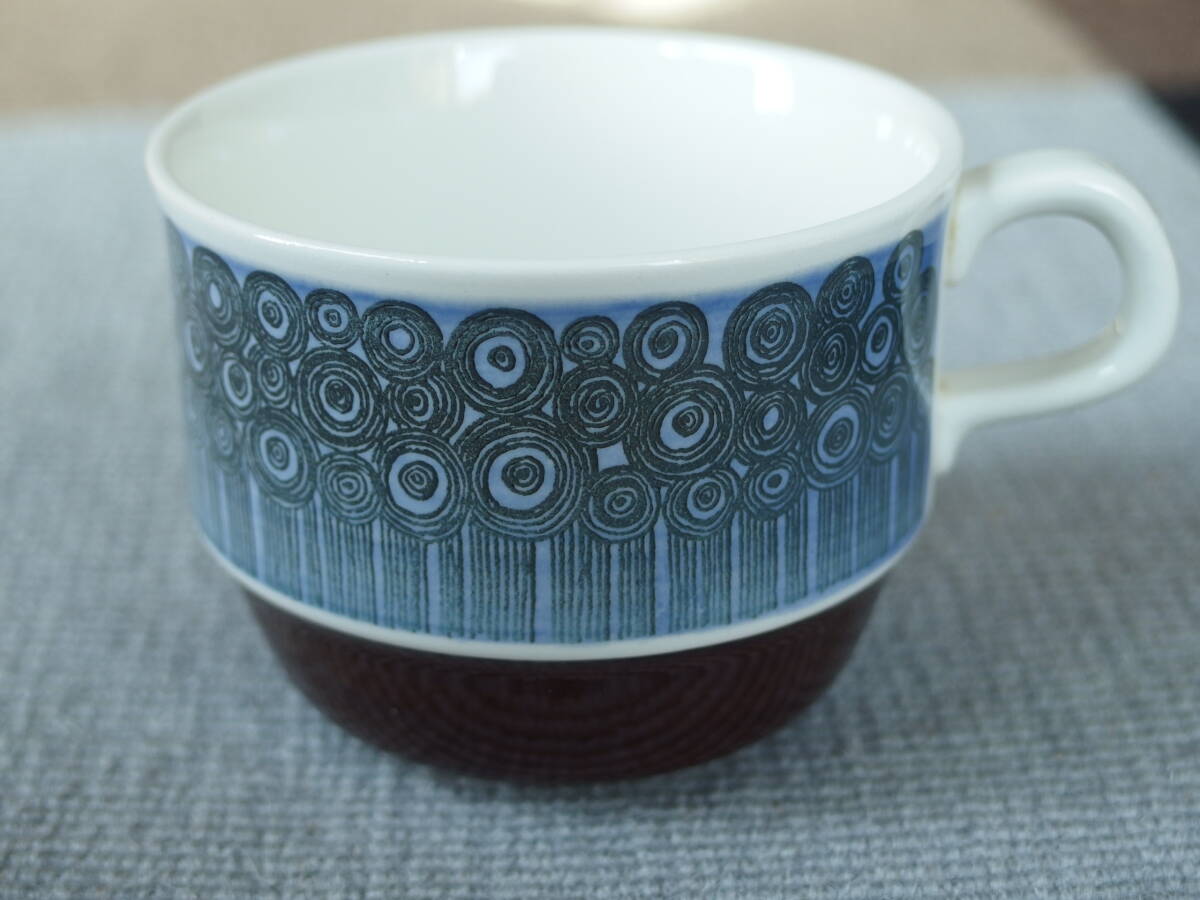 【やや傷や汚れあり】北欧食器/北欧雑貨 Rorstrand ロールストランド Amanda（アマンダ）コーヒーカップ Christina Campbell(クリスティーナ・キャンベル) 3の ...