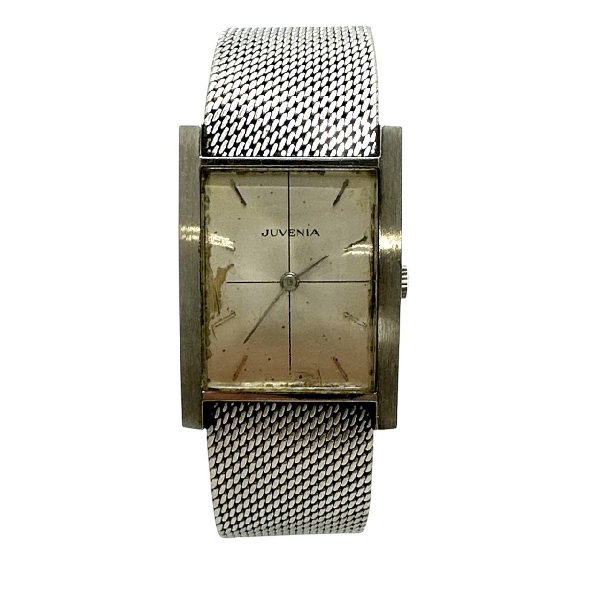 【傷や汚れあり】1円スタート 稼働品 JUVENIA ジュベニア レディース 腕時計 手巻き 2針 スクエア シルバー文字盤の落札情報詳細 - Yahoo!オークション落札価格検索 オークフリー